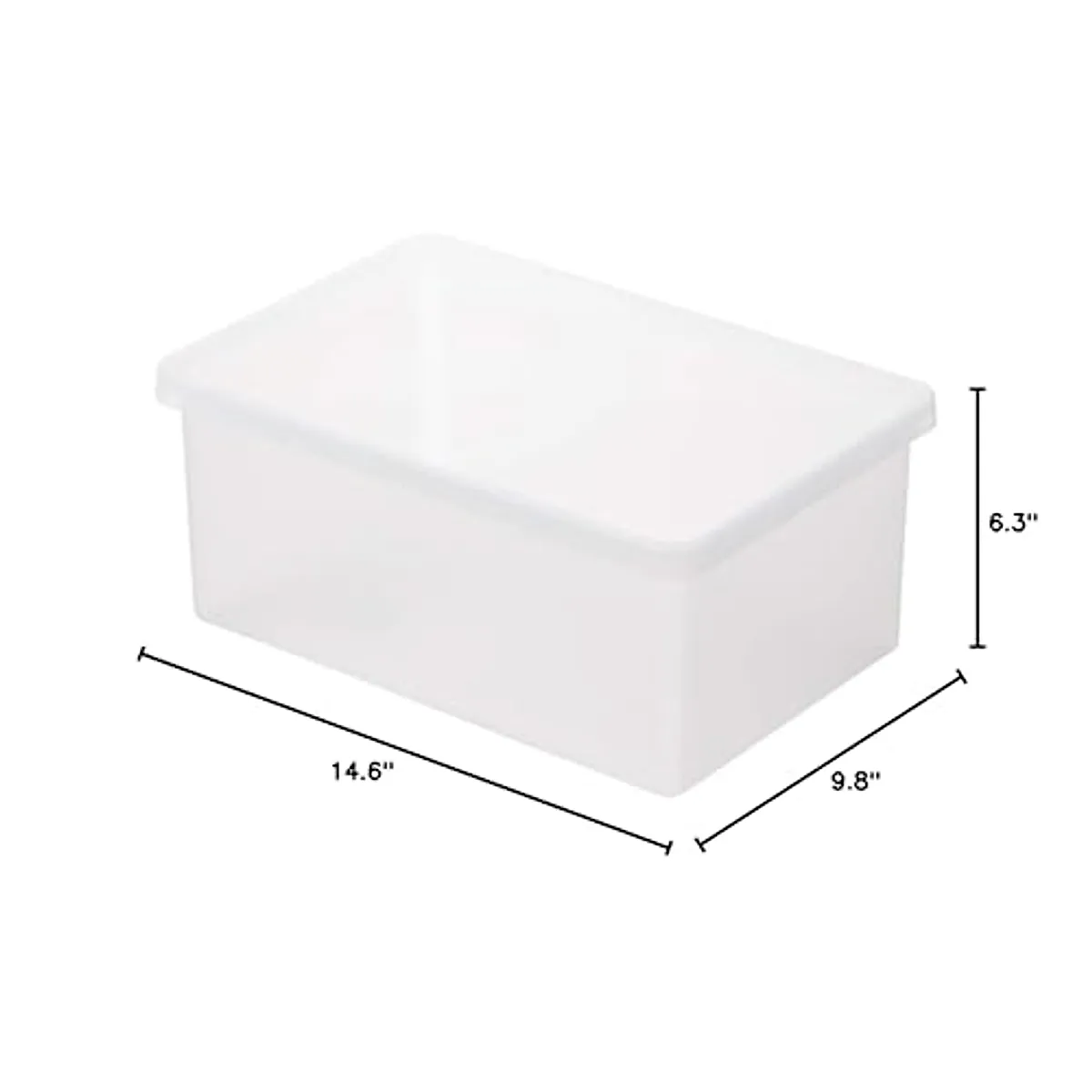 無印良品 MUJI 82219418 Polypropylene Storage Box, Medium, Width 14.6 x Depth 9.8 x Height 6.3 inches (37 x 25 x 16 cm), Translucent
