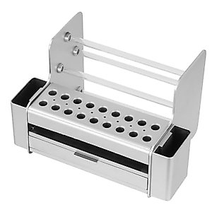 COOLHIYA Tool Storage Box Wrench Holder Organizer Desktop Tool Organizer Rack Screwdriver Tool Organizer Tool Storage Holder with Drawer Hand Tool Holder Pliers Organizer Tools Pe Silver