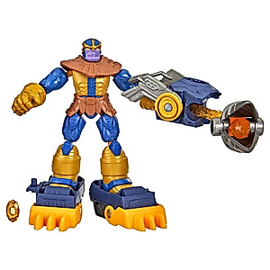 Avengers Marvel Bend and Flex Missions Thanos Fire Mission Figure, 6-Inch-Scale Bendable Toy with 2-in-1 Accessory for Kids Ages 4 and Up