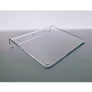 12" Long Clear Floating Shelf (8" deep) Xform3