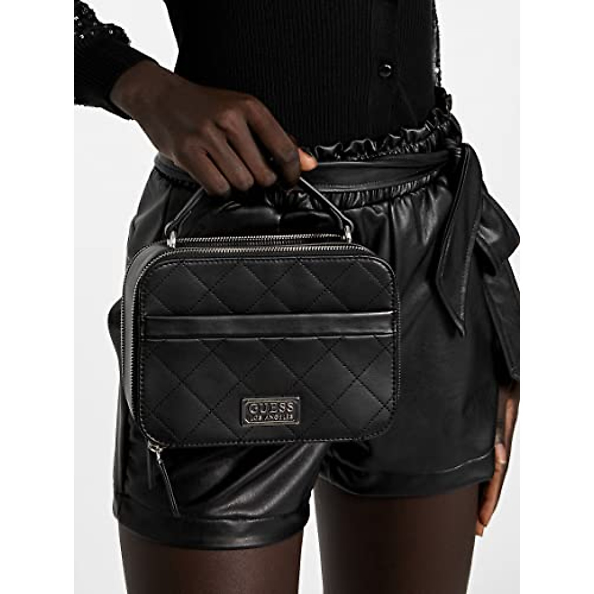 GUESS Factory Women's Mirabelli Quilted Mini Crossbody