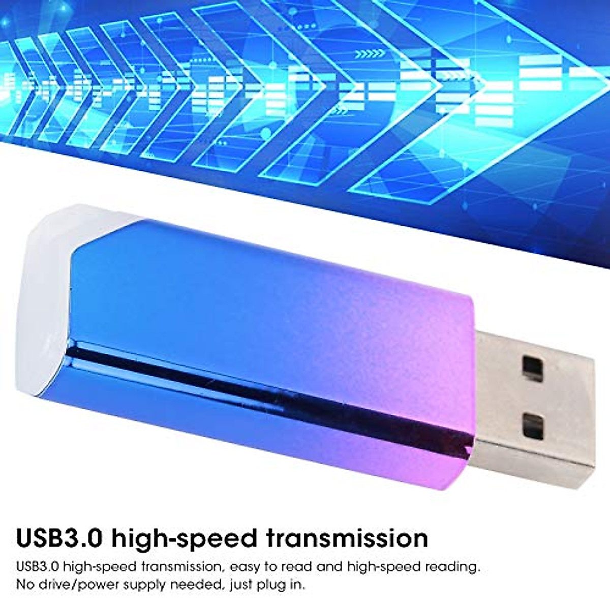 PUSOKEI USB3.0 Flash Drive, Color Gradient Mini U Disk 8GB / 16GB / 32GB / 64GB / 128GB, for Windows/OS X/Linux System Computer, TVs with OTG Functions, TV Boxes(128G)