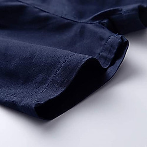 JEATHA Children Unisex Cotton Booty Shorts Kids Boys Girls Cute Summer Hot Pants for Everyday Wear Navy Blue A 9-12 Months