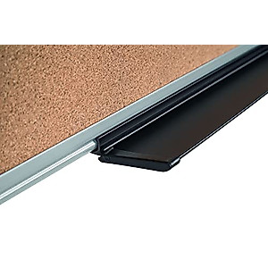 MasterVision Magnetic Dry Erase Monthly Calendar Planner Push Pin Corkboard Combo with Marker Tray, 24" x 36", Gray Plastic Frame, White, MB0707186P