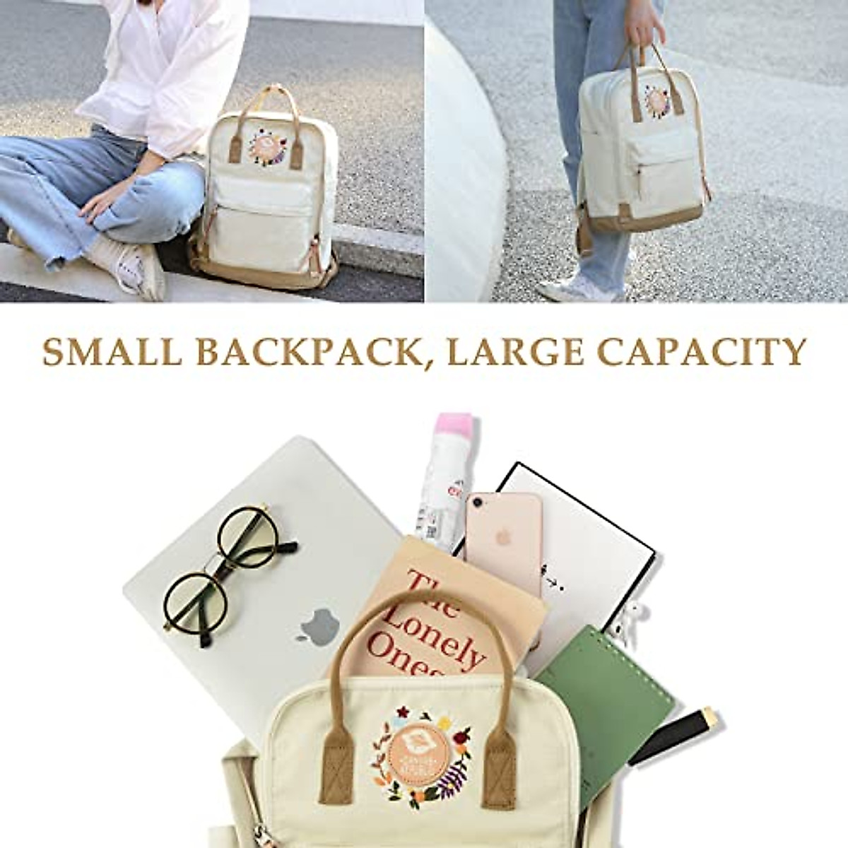 G-FAVOR Laptop Backpack for Women, Water Resistant Lightweight Computer Backpack Travel Work Bags Daypack, Fits 14-15.6 inch Laptop Bag