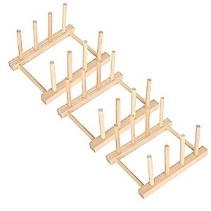 Wooden Plate Rack Organizer for Cabinet lid pots and Pans Dish Drying Vertical freestanding Racks Cutting Board Pot Holder Wood innerneed Bamboo Stand Cups Gadsby Kitchen
