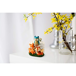 FASHIONCRAFT Woodland Animals Nursery Money Bank - 4.5 x 3.5 x 3 inch - Polyresin - 3D Design - Handpainted - Gender Neutral for Boys and Girls - Baby Room Decor
