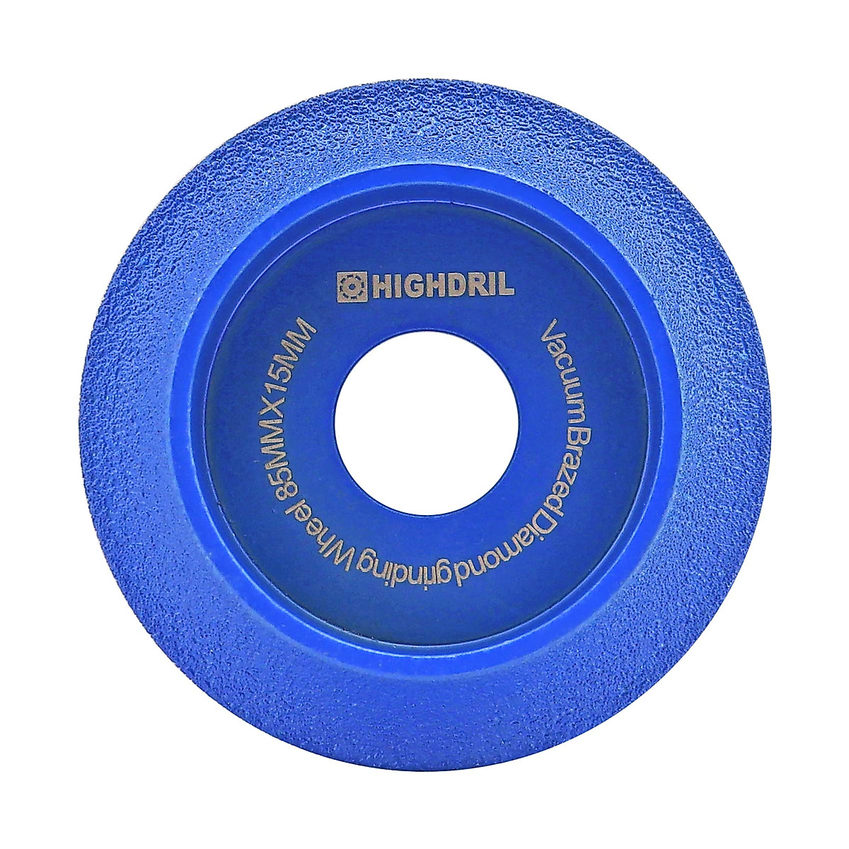 Diamond Profile Wheel 3 Inchx7/8"x15mm, HIGHDRIL Demi-bullnose Edge Abrasive Grinding Wheel Vacuum Brazed Diamond Grinding Disc for Tile,Quartz,Marble,Granite,Ceramic,Artificial Stone