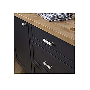 Liberty P37513C-SN-CP Modern Elegant Ceramic 3" (76mm) Cabinet Pull in Satin Nickel