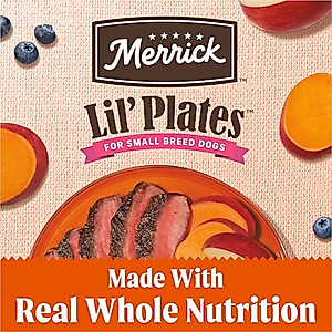 Merrick Lil’ Plates Premium Grain Free Dry Dog Food For Small Dogs, Real Texas Beef And Sweet Potato Kibble - 12.0 lb. Bag