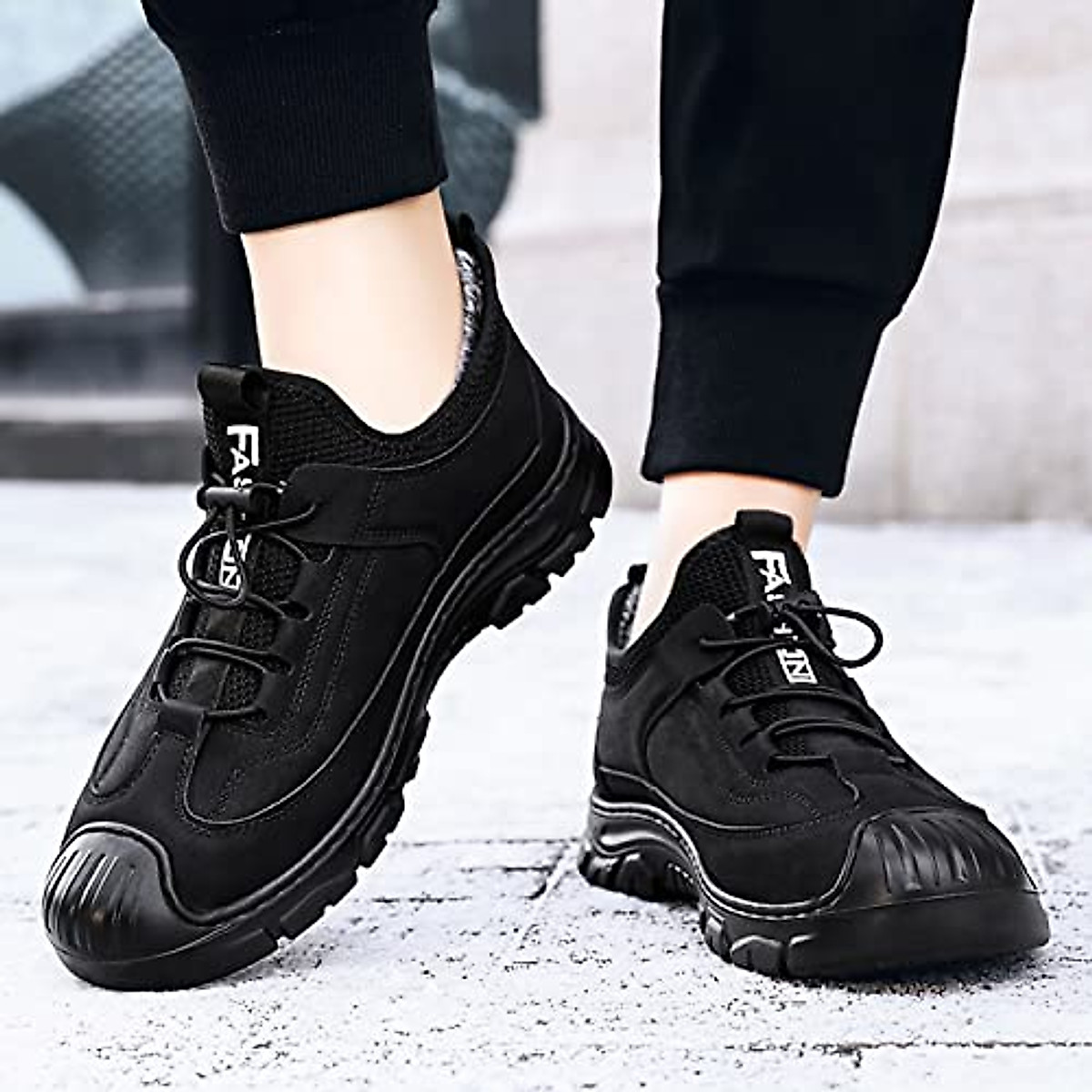 JUMESGU My Orders Men’s Tactical Boots Lightweight Combat Boots Durable Suede Leather Military Work Boots Desert Boots Clearance Deals