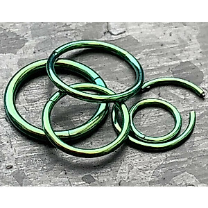 Lobal Domination 1 Piece Hinged Segment Ring/Septum Clicker 316L Surgical Steel - Choose your Gauge/Diameter (10g - Diameter 1/2")