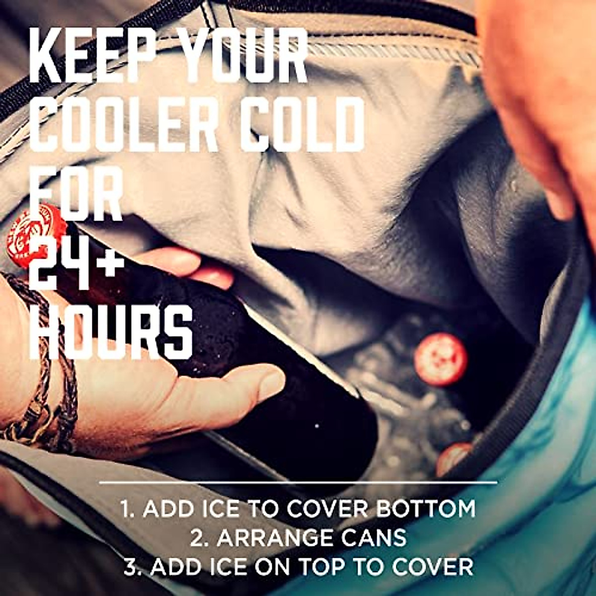 IceMule Classic Small Collapsible Backpack Cooler - 10 Liters, Marine Blue, Waterproof, Hands Free, 24+ Hours Cooling, Soft Sided Cooler for Hiking, Camping, Fishing & Picnics