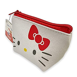 Sanrio Hello Kitty Face Boat Type Cosmetics Small Pouch Bag 4.3 in (W) × 3 in (H) × 2 in (D)