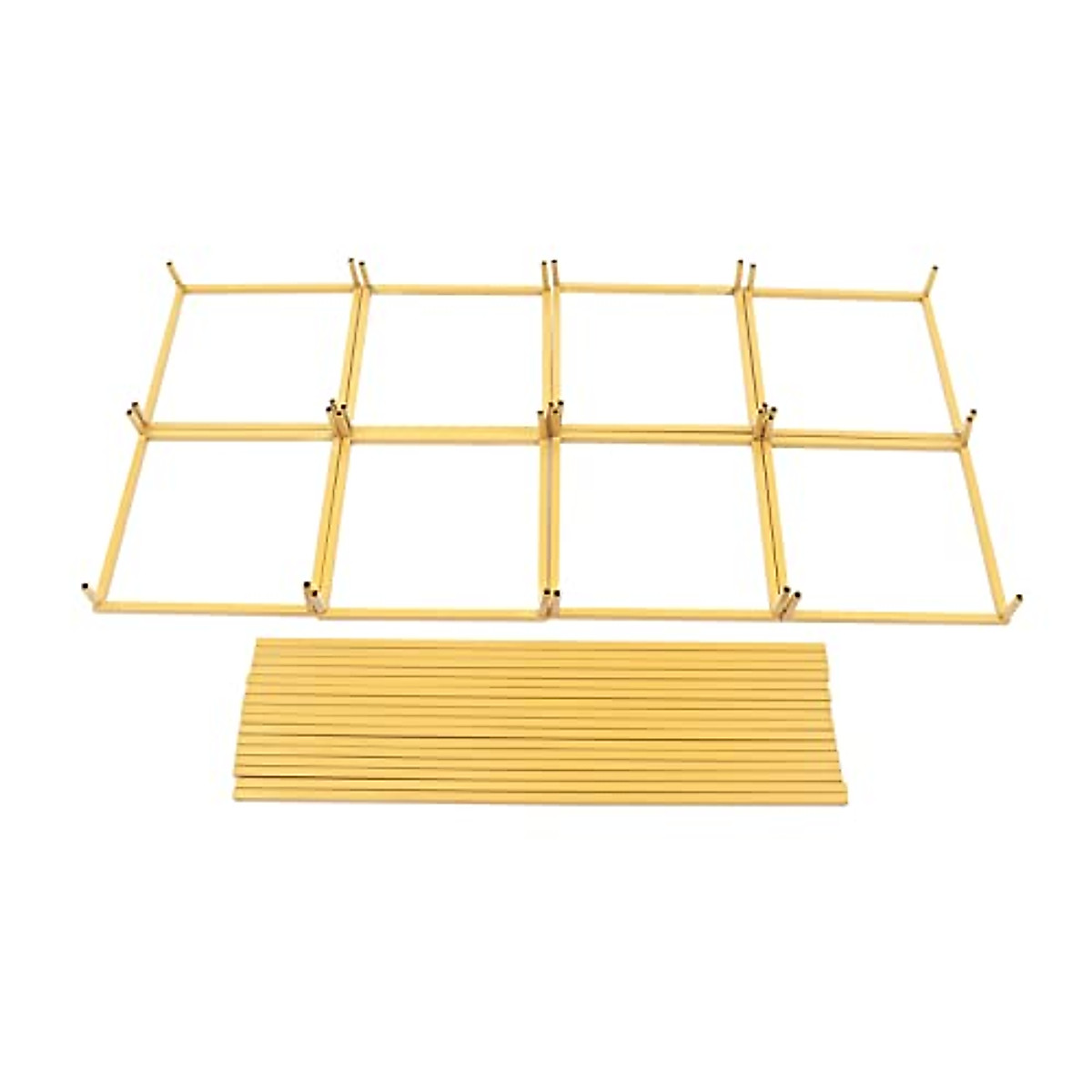 Gold Wedding Flower Stand Pack of 4, 24 Inch Tall Vase Column Stand Flower Holder, Metal Geometric Centerpieces for Table, Home Party Wedding Decorations Display Rack, Tools-Free Assembly