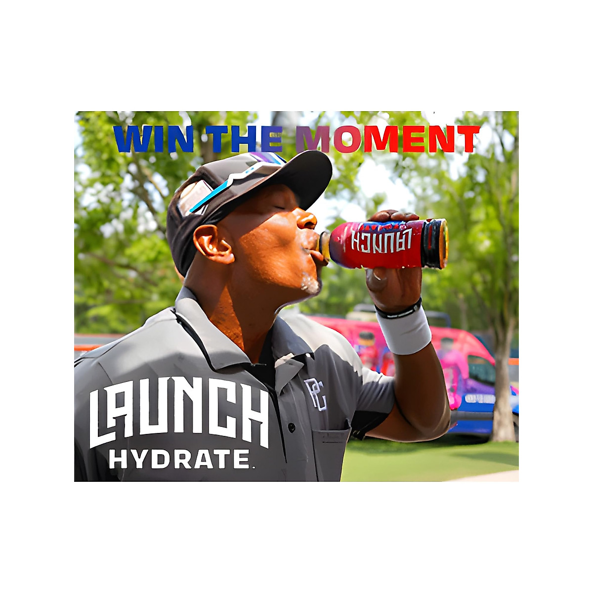 Launch Hydrate Sports Drink, Strawberry Lemon, 16 Fl Oz, Electrolytes, Vitamins and Minerals Packed, Perfect for Athletes, (Pack of 12)