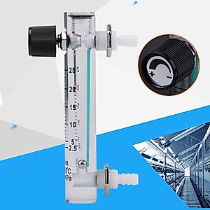Oxygen Flowmeter,Air Flowmeter Oxygen Air Flow Meter,Lzq5 Flowmeter 2.5-25Lpm Flow Meter with Control Valve for Oxygen/Air/Gas
