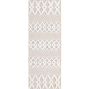 Unique Loom Sabrina Soto Casa Collection Modern Geometric Beige Runner Rug (2' 3 x 6' 0)