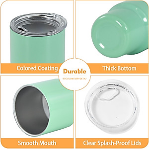 FECBK 3 oz Mini Tumbler Shot Glass with Straw and Lid 12 Pcs Sublimation Shot Glasses Tumblers Stainless Steel Mini Shot Glasses with Lids for Wedding Party Whiskey Cocktail Bar, 12 Colored