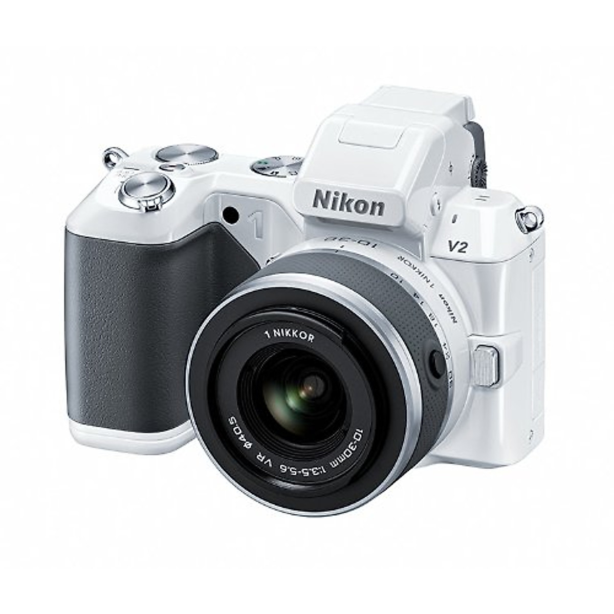 Nikon 1 V2 14.2 MP HD Digital Camera with 10-30mm & 30-110 VR 1 NIKKOR Lens (White)