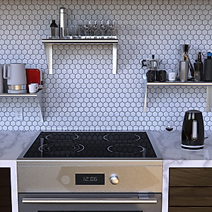 Express KitchQuip NSF Certified 18 Gauge Heavy Duty Stainless Steel Wall Shelf with Brackets for Kitchens, Utility Rooms, Storage, Offices & Home (24"x18")