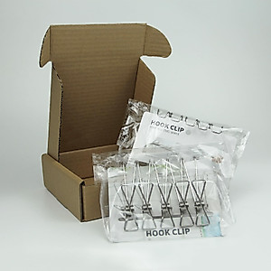 10 Pcs 304 Stainless Steel Clips All Metal Long Tail Clip Strong Grip for Holding Clothes Photos Snack Bag and Sundries in Bathroom Kitchen Office