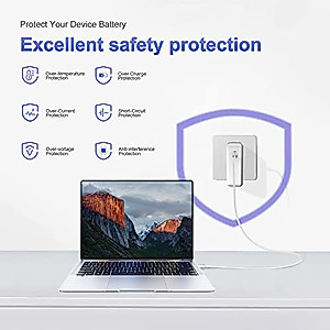 100W USB C Charger for MacBook Pro 16, 15, 14, 13 inch 2021, 2020, 2019, 2018, New MacBook Air, iPad Pro, USB-C, Type C Laptop Power Adapter Supply, 6.6ft 5A USB C to C Charging Cable