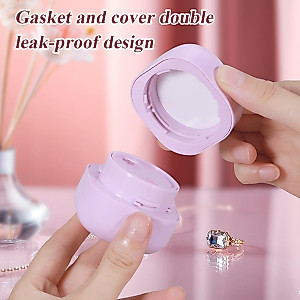 ASEVAT Refillable Cream Jars with Lids, 4 pack Leakfproof Travel Cosmetic Containers, Small Cosmetic Jars for Cream, Lotion, Face Scrub, Hair Conditioner (1.7oz-4 Pcs)