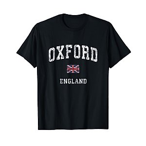 Oxford England Vintage Athletic Sports Design T-Shirt