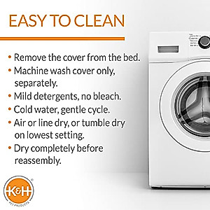 K&H PET PRODUCTS Thermo Plush Pad Indoor Heated Pet Bed Gray Medium 17.5 X 28 Inches