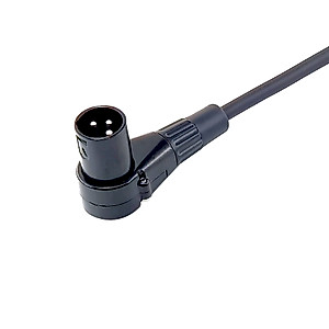 WJSTN Right Angle Male XLR to 3.5mm Adapter,3.5mm (1/8 Inch) TRS to XLR Stereo Male to XLR Male Cable (1feet)