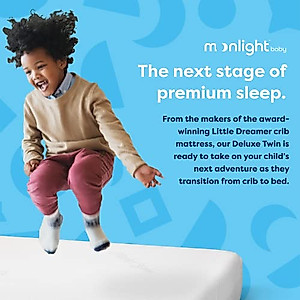 Moonlight Slumber Little Dreamer Deluxe Kids Mattress, Twin - Dual Sided Memory Foam, Plush, Waterproof