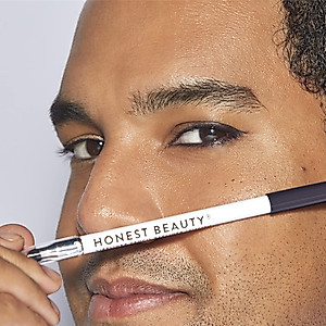 Honest Beauty Vibeliner Pencil Eyeliner | Electric (Matte Plum) | With Jojoba Oil, Meadowfoam Oil, & Macadamia Nut Oil | With built-in smudger | .038 Oz