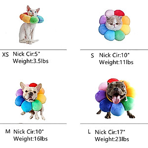 ccypet Pet Adjustable Recovery Collar - Recovery Protective Pet Cone Wound Healing Protective Soft Edge for Pets/Kitten/Cats/Small Dogs