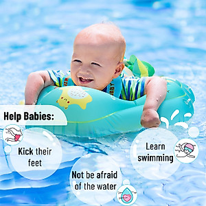 Mr. Pen- Inflatable Baby Swim Float, for Ages 6-30 Months, Blue, Waist Ring Inflatable Baby Pool Float, Infant Swim Float, Baby Pool Toys, Infant Floats for Pool, Baby Swimming Float