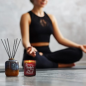 Scented Candles Gifts for Women, Sister Gifts - Always My Sister Forever My Friend - Birthday Gifts for Friends Female, Sister Birthday Gifts, Soy Wax Candles Gifts for Women (Vanilla)