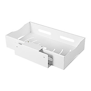 YARNOW Shelf Make up Holder Vessel Sinks Vanity Sink Sliding under Sink Drawer Under Sink Organizer Out Wire Basket Stainless Steel White Slide Out under Sink Rack Telescopic Kitchen Rack