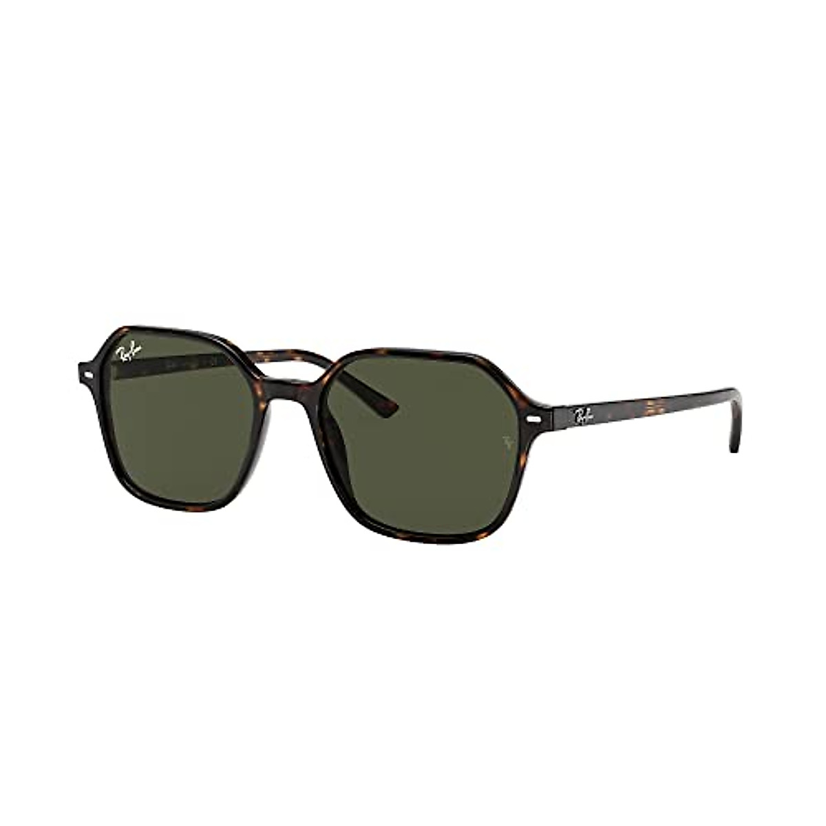 Ray-Ban RB2194 John Square Sunglasses, Tortoise/G-15 Green, 51 mm