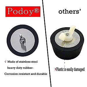 Podoy Swimming Pool Winterizing Plugs 1.5" to 2" Heavy Duty with SS Screw Stainless Steel Bolts Winter 2 inch Rubber Expansion Plug(Pack of 2)