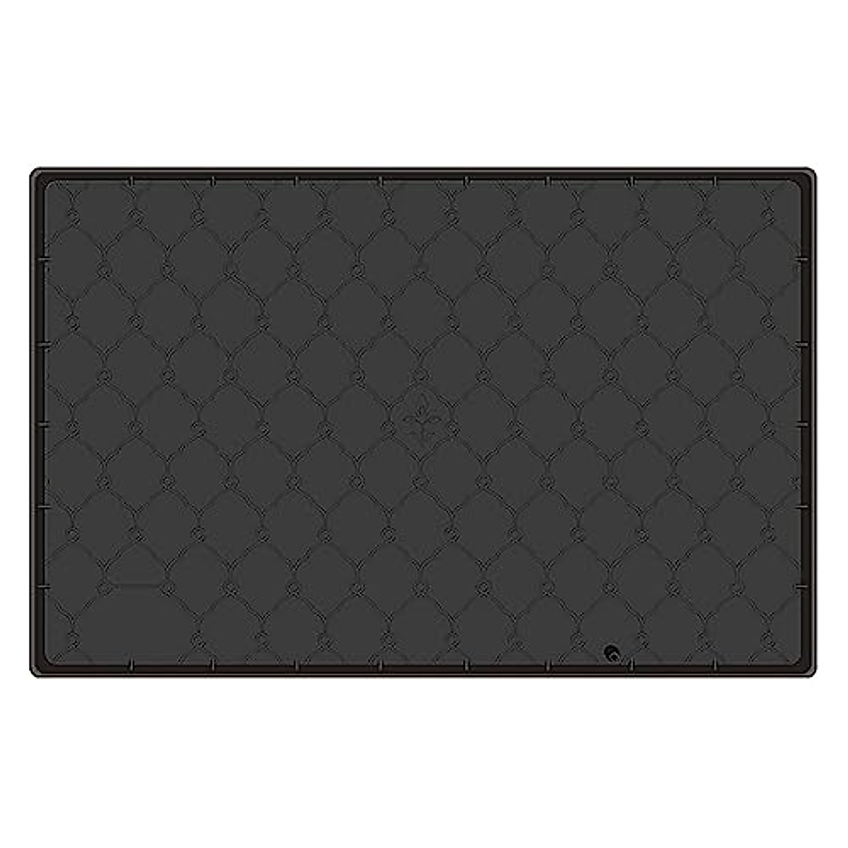 C-LARSS Under Sink Mats 33 * 21 Inches Silicone Under Kitchen Sink Liner Mat Flexible Waterproof Under Sink Drip Tray with Drainage Hole for Protect Cabinets Black