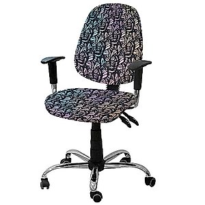 Big buy store Office Chair Cover Spring Colorful Butterfly Desk Chair Cover, Protective Stretchable Universal Computer Chair Covers, Watercolor Decorative Stretch Rotating Gaming Chair Slipcovers