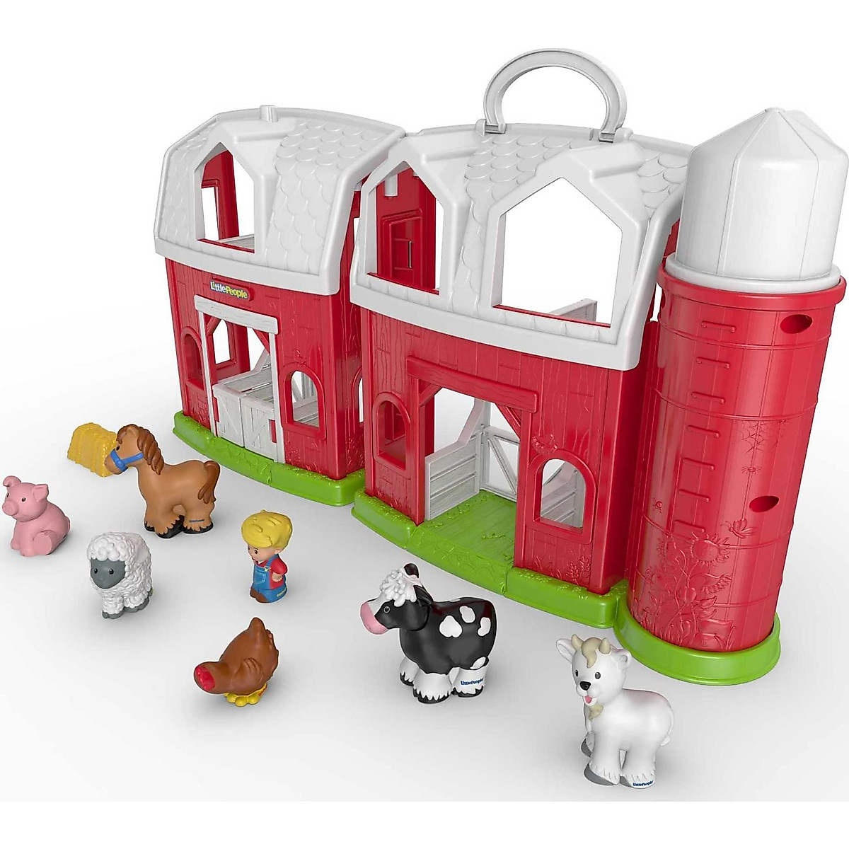 Fisher-Price Little People Toddler Toy Animal Friends Farm Playset with Music Sounds and 7 Figures for Pretend Play Ages 1+ Years