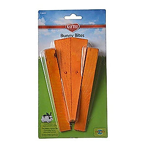 Kaytee Bunny Bites, 4 Piece, Carrot Chew Toys for Small Pets