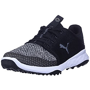 PUMA GOLF Men's Grip Fusion Sport Golf Shoe, Puma Black-Quiet Shade, 11 M US