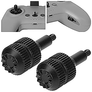 01 02 015 FPV Drone Controller Joysticks, Aluminum Controller Joysticks 2PCS Comfortable Storable for Metal Joystick Protector for Model Airplane Accessories(Black)