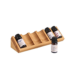 HAN SHENG 2 Pcs 6 Grids Wooden Essential Oils Storage Racks Essential Oil Organizer Essential Oils Bottles Display Stand Holder Drawer Organizer for Tabletop Essential Oils Perfume Rack