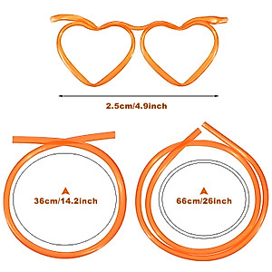8 Pcs Drinking Straw Eyeglasses Plastic Silly Straw Eyeglasses DIY Drinking Straw Glasses in Cute Heart Fun Loop Straws Crazy Eyeglasses for Adults Kids Annual Meeting Parties Birthday (4 Colors)