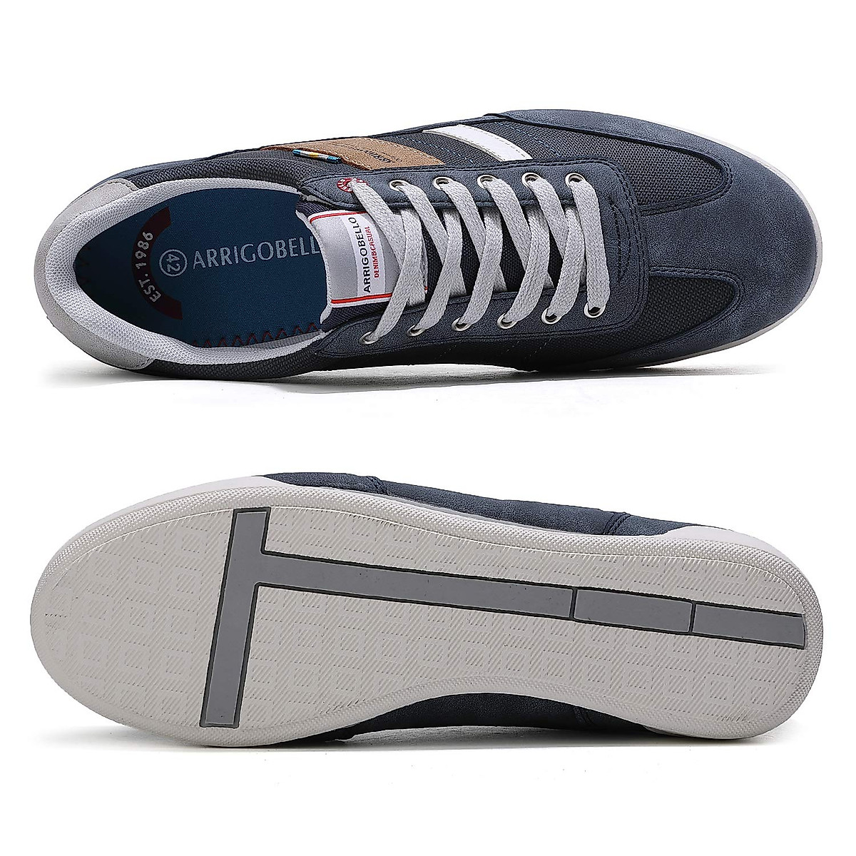 AX BOXING Mens Casual Shoes Fashion Sneakers Breathable Comfort Walking Shoes for Male(AA Navy Blue, Numeric_10)