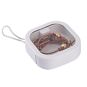 Obsoorth Portable Hair Tie Organizer Hanging Stackable Mini Travel Qtip Organizer Box Case with Clear Lid for Organizing Bandaid Bobby Pin Cotton Swabs Small Items, White