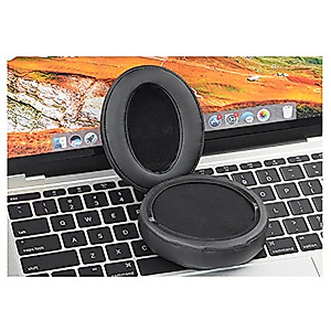 Aiivioll Compatible with Sennheiser Momentum 2.0 Ear Cushions, Isolating Headphone Cushion Memory Foam Replacement Earpads (Black +Black Net)